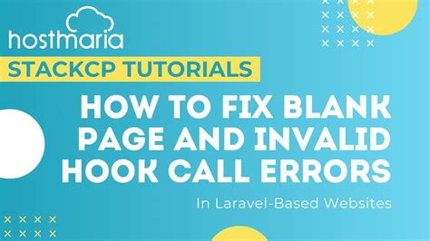 How To Fix Blank Page And Hook Errors With Hostmaria Posted On The Topic Linkedin