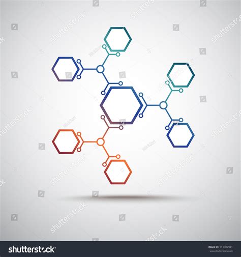 Connected By Colored Cell Vector Graphics Stock Vector Royalty Free