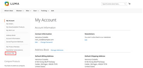 How To Add Custom Tab In Customer Account In Magento 2