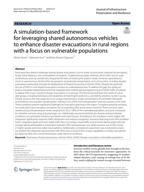 pdf a simulation based framework for leveraging shared autonomous