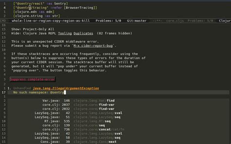 anyone able to give me pointers on this no such namespace sentry i