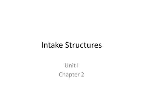 Intake Structures By Rahul Pdf