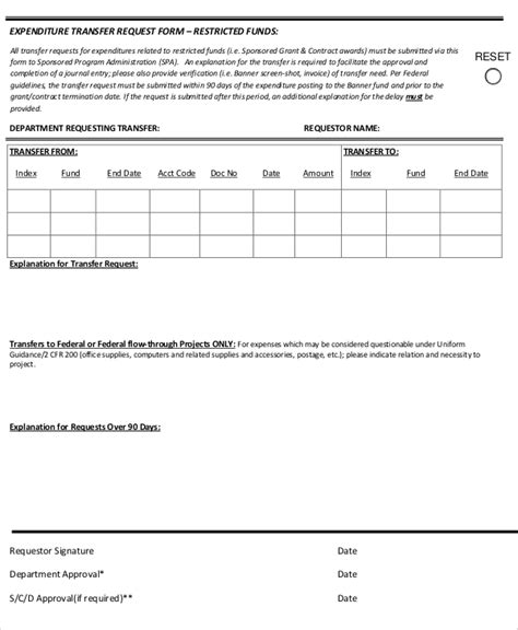 Free 12 Sample Transfer Request Forms In Ms Word Pdf