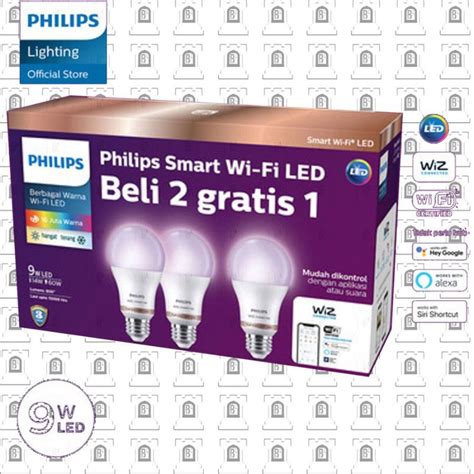 Jual Lampu Smart Led Wifi Pack Led W Multi Colour Lampu Pintar Philips Shopee Indonesia