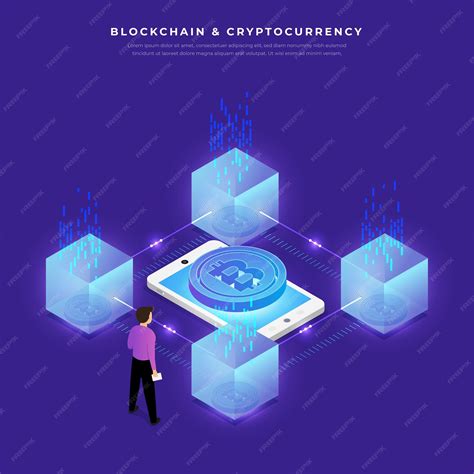Premium Vector Flat Design Concept Blockchain And Cryptocurrency Technology