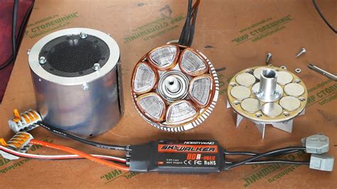 Самодельный электродвигатель на велик для Esc контроллера запуск и тесты мотора разборка и