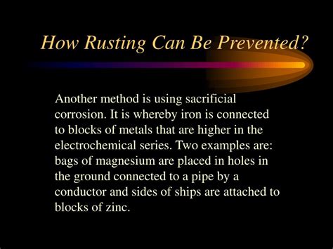 PPT Experiment On HOW RUSTING CAN BE PREVENTED BY USING SACRIFICIAL METHOD PowerPoint