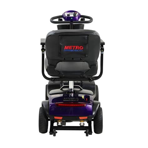 Led Foldable Electric Powered Mobility Scooter 4 Wheels Metro M1 Dark