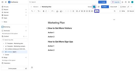 how to add table of contents in confluence confluence tutorials