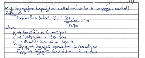 Aggregative Expenditure Method Consumer Price Index Cpi Index Numbers
