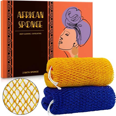 Amazon.com: Afroscrub African Exfoliating Net Sponge - Afro Scrub Body Scrubber for Bath ...