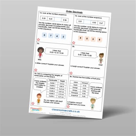 Year 4 Order Decimals Reasoning And Problem Solving Resource