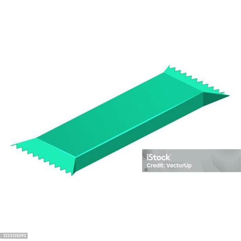 초콜릿 바 아이소메트릭 패키지 랩 플라스틱 호 일 패킷 달콤한 음식 간식 흰색 배경에서 격리된 벡터 3차원 형태에 대한 스톡 벡터 아트 및 기타 이미지 Istock