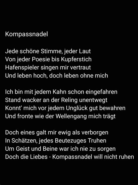 Kompassnadel Rgedichte
