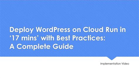 learn gcp with mahesh on linkedin deploy wordpress on cloud run in ‘17