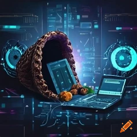 illustration depicting cybersecurity concept on craiyon