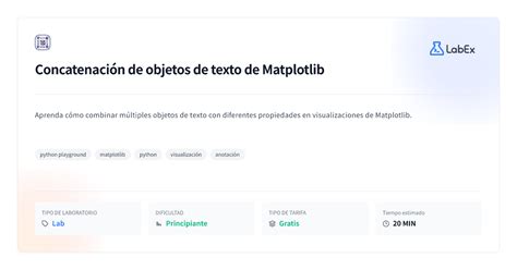 Concatenando Objetos De Texto De Matplotlib Labex