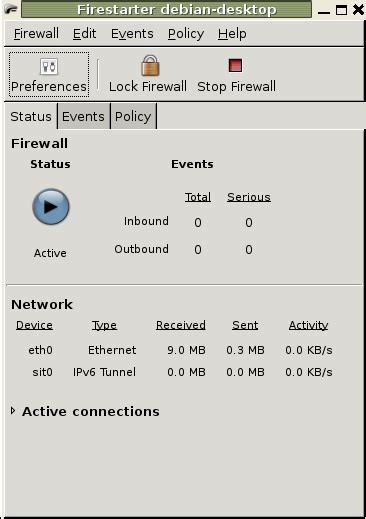 secure ubuntu desktop using firestarter firewall debian admin