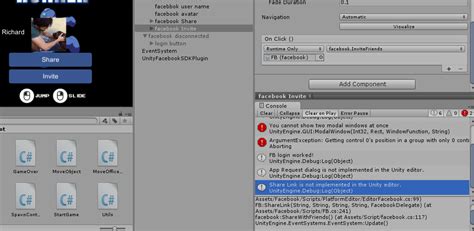 Unity Error Sdk Facebook And Unity D Game Development Stack Exchange