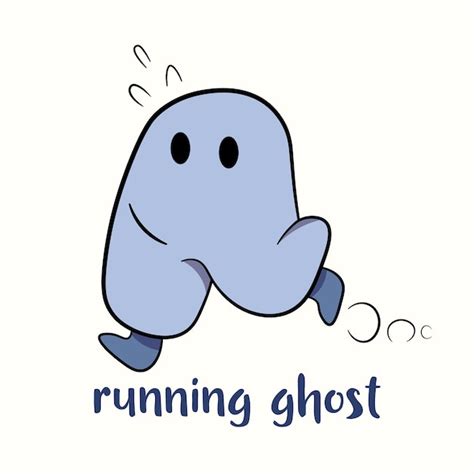 premium vector running ghost vector
