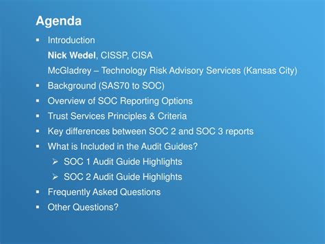PPT SOC Reporting What Is New In The Audit Guides PowerPoint Presentation ID