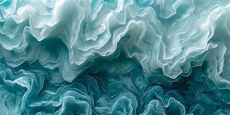 Premium Photo Iridescent Waves Of Turquoise Acrylic On A Glassy Surface