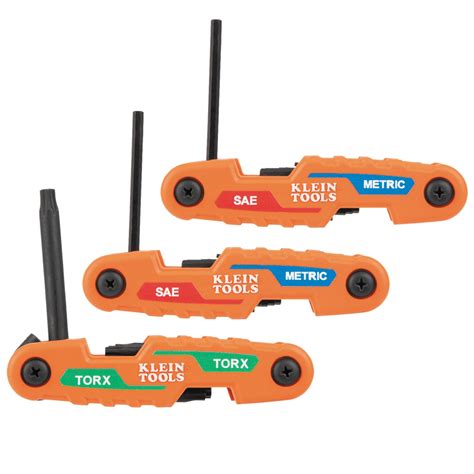 Klein Tools 70543 Compact Folding Hex Key Set Sae Metric Torx 25 P Haus Of Tools