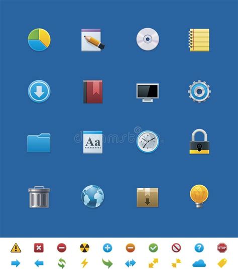 Vector File Server Administration Icon Set Stock Vector Illustration Of Download Drawer 20610392
