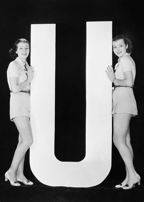 Sexy Letter U Greeting Card By Everett