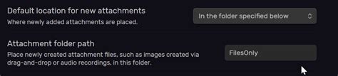 Default Location For New Attachments Setting Not Saving In Subfolder Under Current Folder