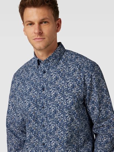 Christian Berg Men Regular fit vrijetijdsoverhemd met kentkraag in ...