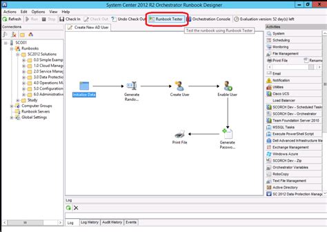 Create Your First Simple Orchestrator Runbook Automating Ad User