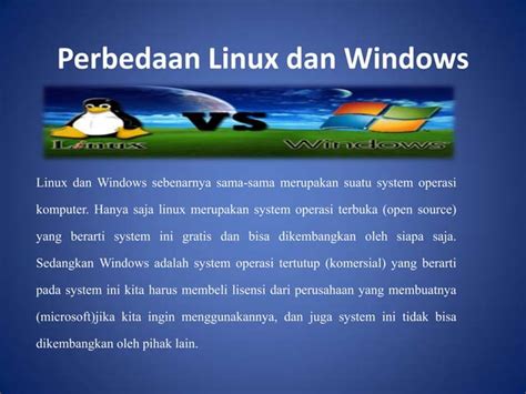 Perbedaan Linux Dan Windows Ppt