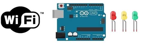 Turn On Three LEDs Connected To Arduino UNO Via WIFI