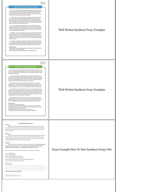 Writing A Synthesis Paper Pdfwriting A Synthesis Paper Pdf