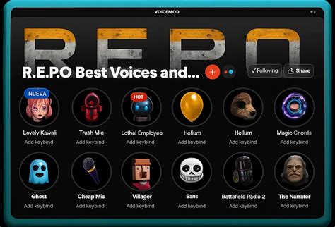Repo音效板 最佳免费变声器和音效