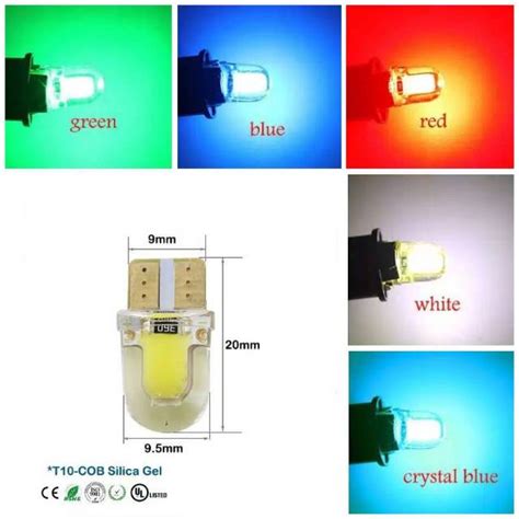 Jual Lampu LED Tancap T10 W5W COB Jelly Kaca Akrilik Seukuran Bolam T10 Standart Untuk Plat