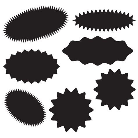 Zig Zag Edge Rectangle Shape Collection Jagged Rectangular Elements Set Black Graphic Design