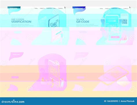 Landing Pages Scan QR Code QR Code Verification Isometric Modern