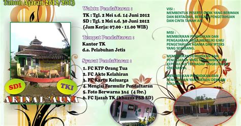 Sd Islam Arinal Auna Pendaftaran Siswa Baru Tk Sd Islam Arinal Auna