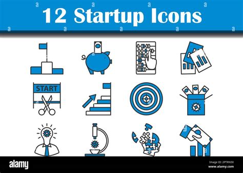 startup icon set stock vector image and art alamy