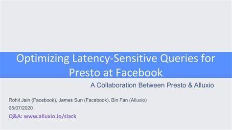 optimizing latency sensitive queries for presto at facebook a