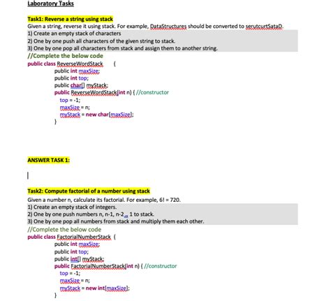 Solved Laboratory Tasks Taski Reverse A String Using Stack