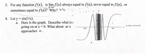 solved 3 for any function f x is limx→af x always equal