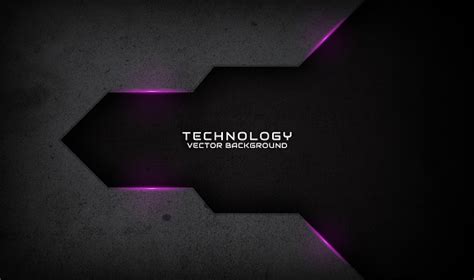 3d 블랙 테크노 추상 배경은 보라색 빛 효과 장식으로 어두운 공간에 레이어를 겹칩니다 그래픽 디자인 요소 배너 전단지 카드