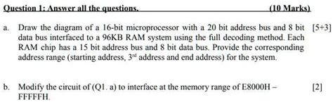 solved question 1 answer all the questions 10 marks a draw the