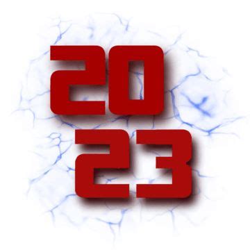 2023 Font Hd Transparent 2023 Font With Red Color And Water Shadow In