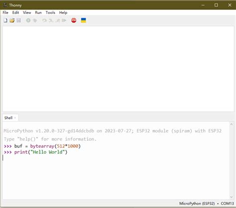 Esp32 Using This Bytearray Function Causes Thonny To Be Very Stuck