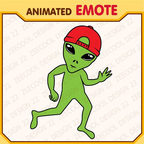 Animated Twitch Emote Dancing Alien Emote Dance Emote Green Man