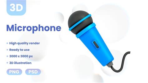 Premium Psd 3d Microphone